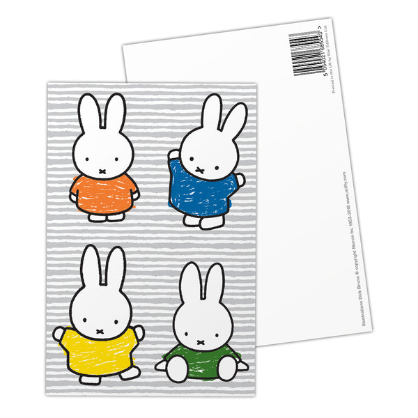 Miffy Coloured Dresses Postcard – Miffy Shop