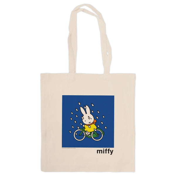 Miffy on Her Bike in the Rain Tote Bag – Miffy Shop