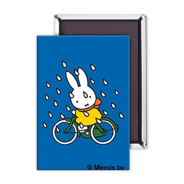 Miffy on Her Bike in the Rain Magnet - Timeless Character Favourite