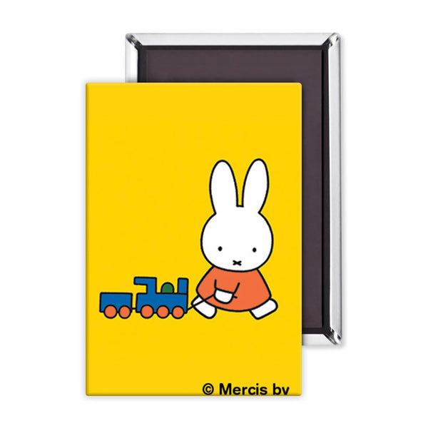 Miffy Pulling a Toy Train Magnet – Miffy Shop