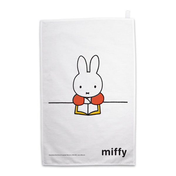 Miffy Reading a Book Tea Towel – Miffy Shop