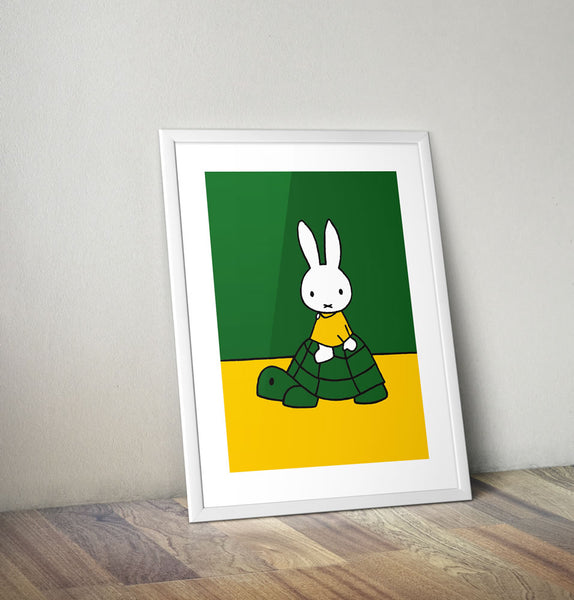 Miffy on a Tortoise Framed Mini Poster – Miffy Shop