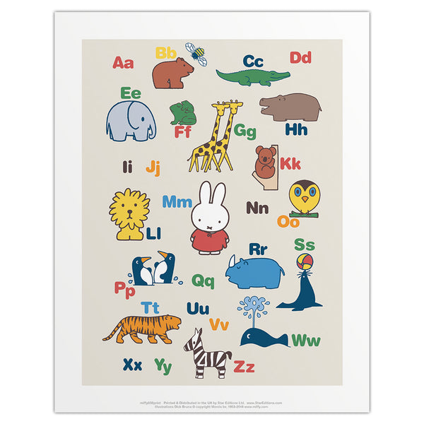 Miffy Alphabet Mini Poster – Miffy Shop